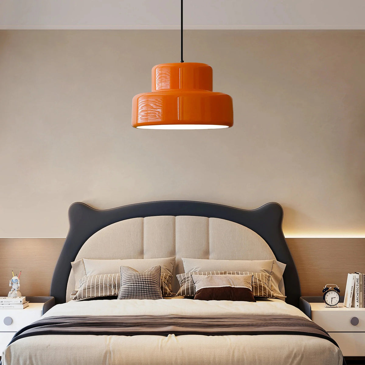 Lampsmodern Pendant Lamp Bauhaus Vintage Orange Warm Pendant Light For ...