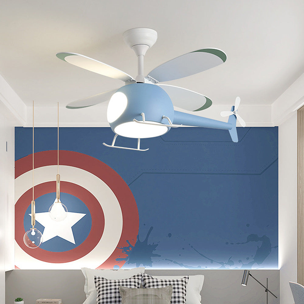 Lampsmodern Ceiling Fans with Lights Creative Macaroon Color Ceiling ...
