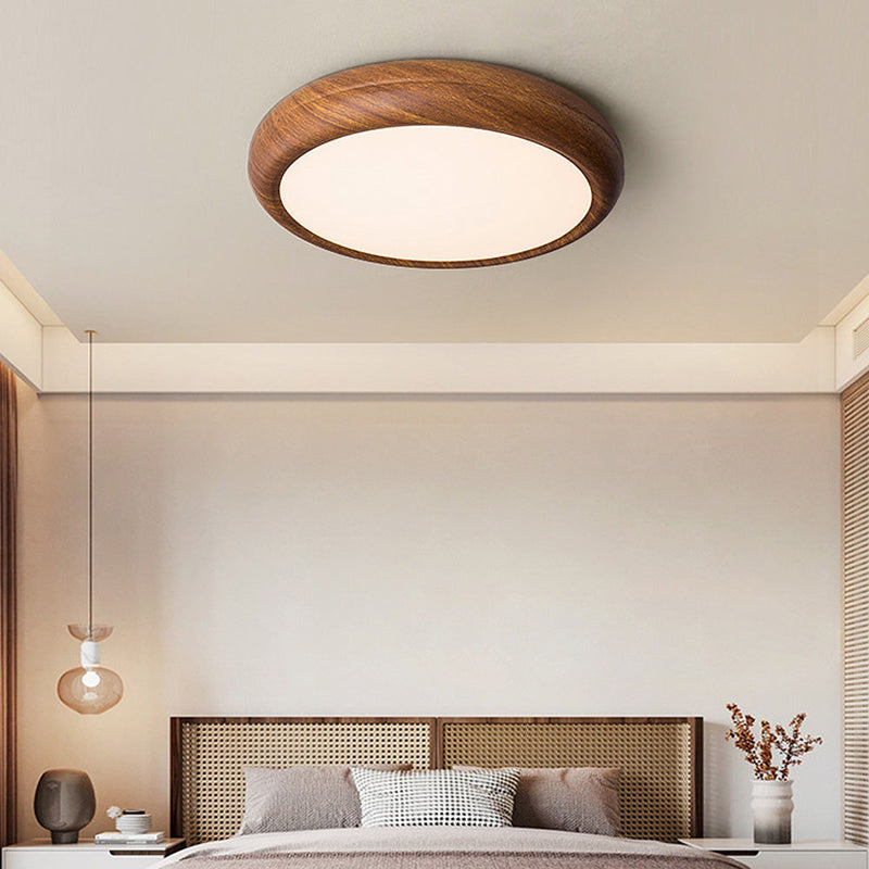 Lampsmodern LED Scandinavian Wood LED Round Ceiling Lamp For Living Room