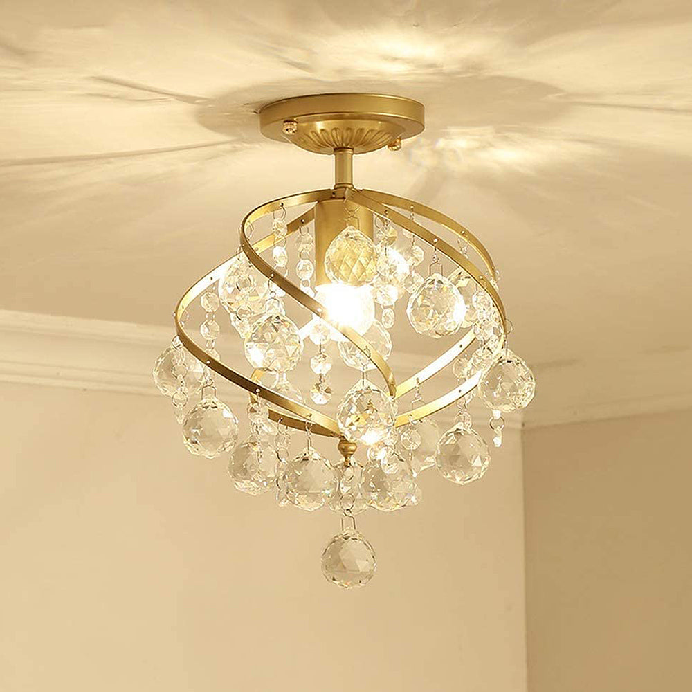 Lampsmodern Ceiling Light Retro Luxury Glass Spiral Ceiling Light For ...