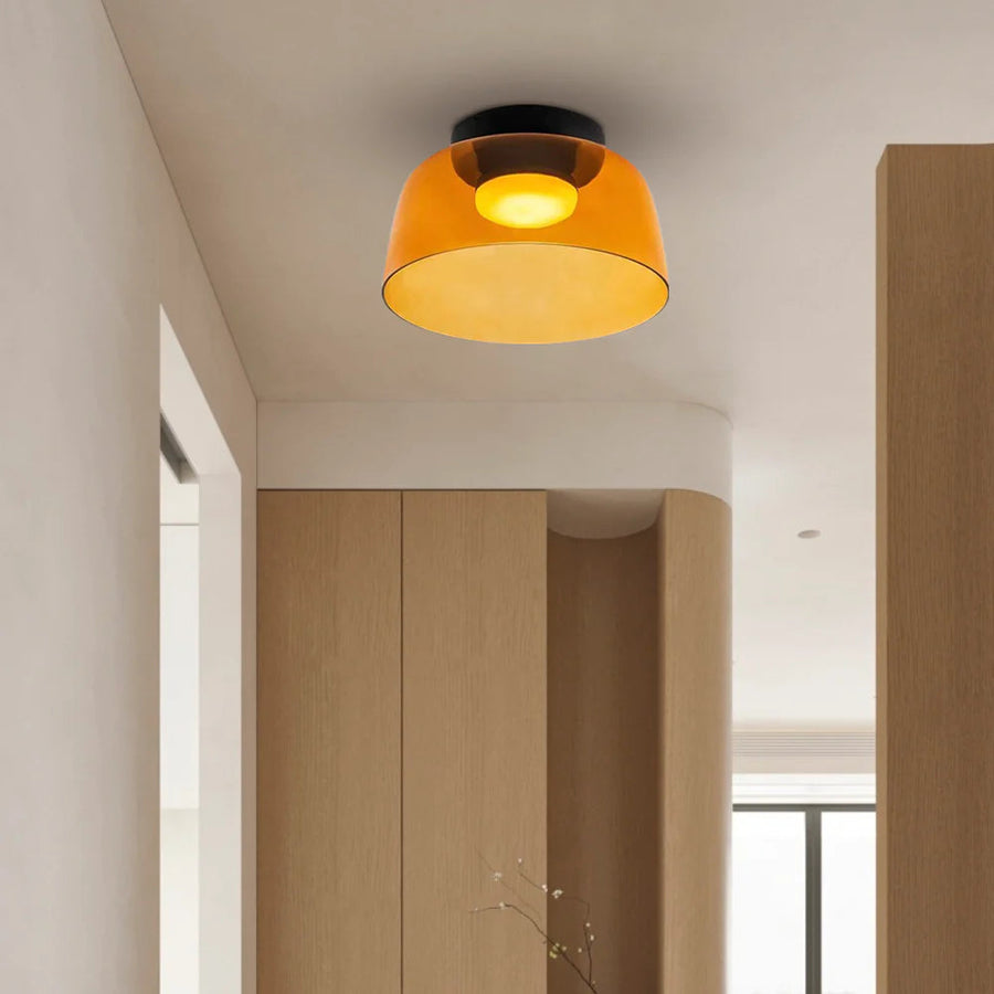 Lampsmodern Creative Multi-Layer Glass Living Room Semi- Flush Mount ...