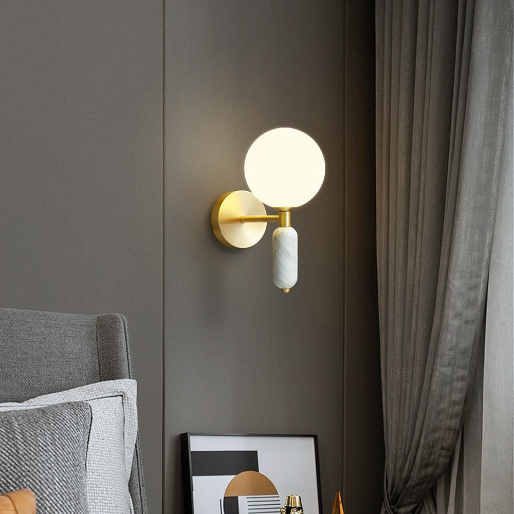 Lampsmodern Wall Light Contemporary Marble Bedside Wall Light For Home ...