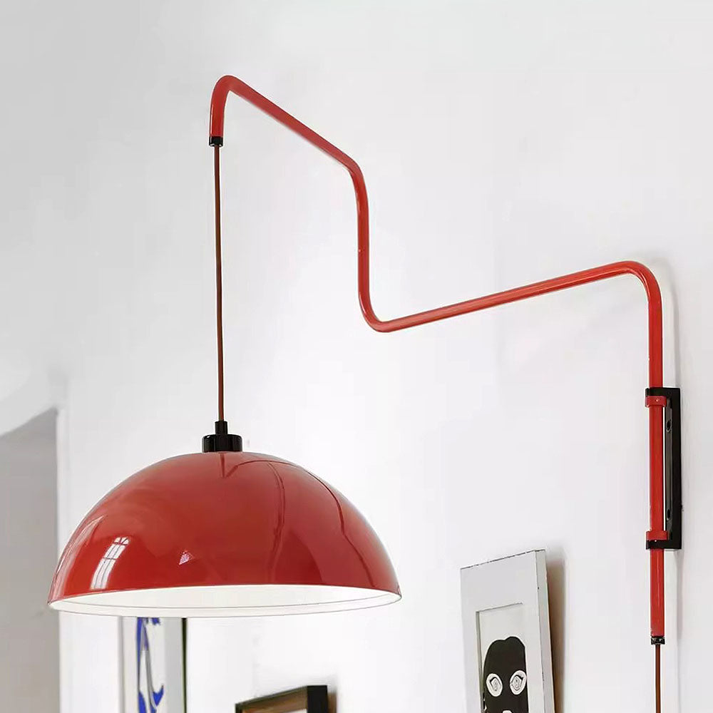 Lampsmodern Wall Light Creative Red Shade Geometry Wall Light For Bedroom
