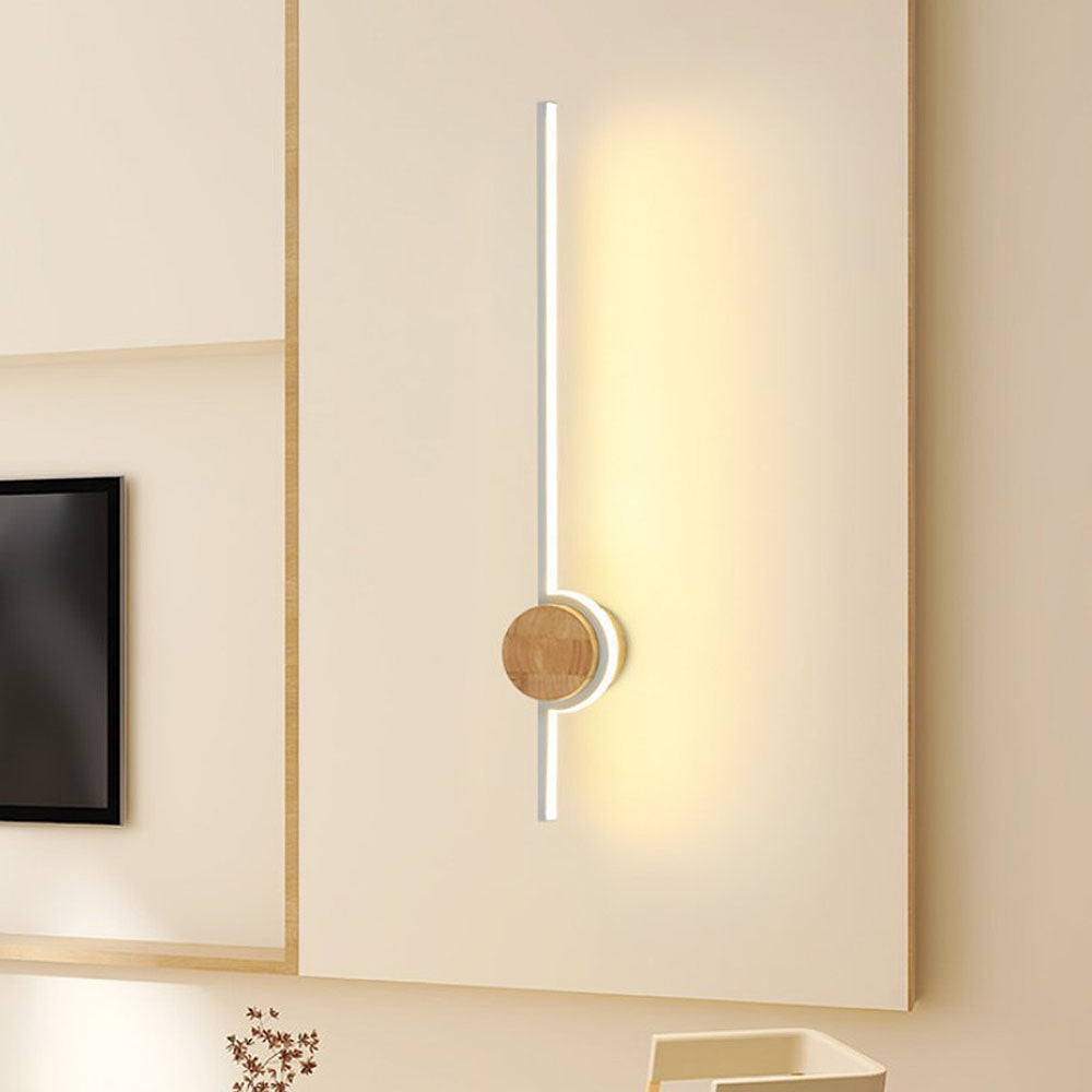 Lampsmodern Simple Linear Wood Bathroom Vanity Wall Light