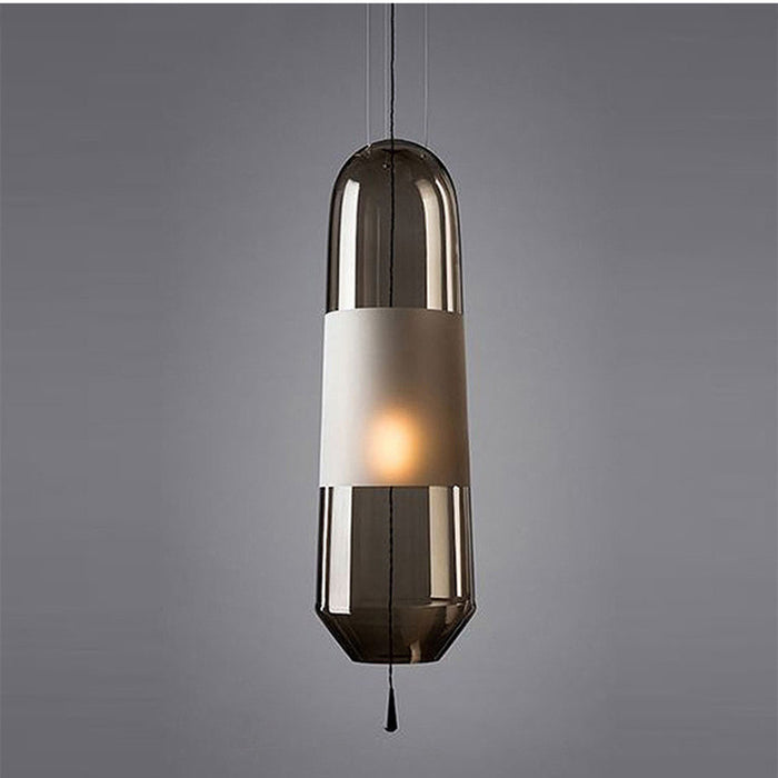 Lampsmodern Designer Capsule Shaped Glass Pendant Lamp 1 Bulb Bedside Light