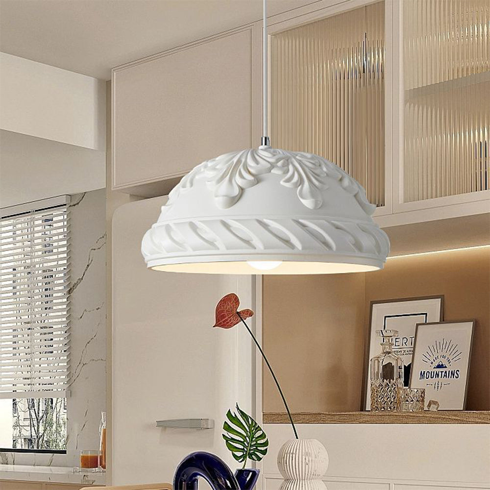 Lampsmodern French Style Resin Retro Carved Art Pendant Light For ...