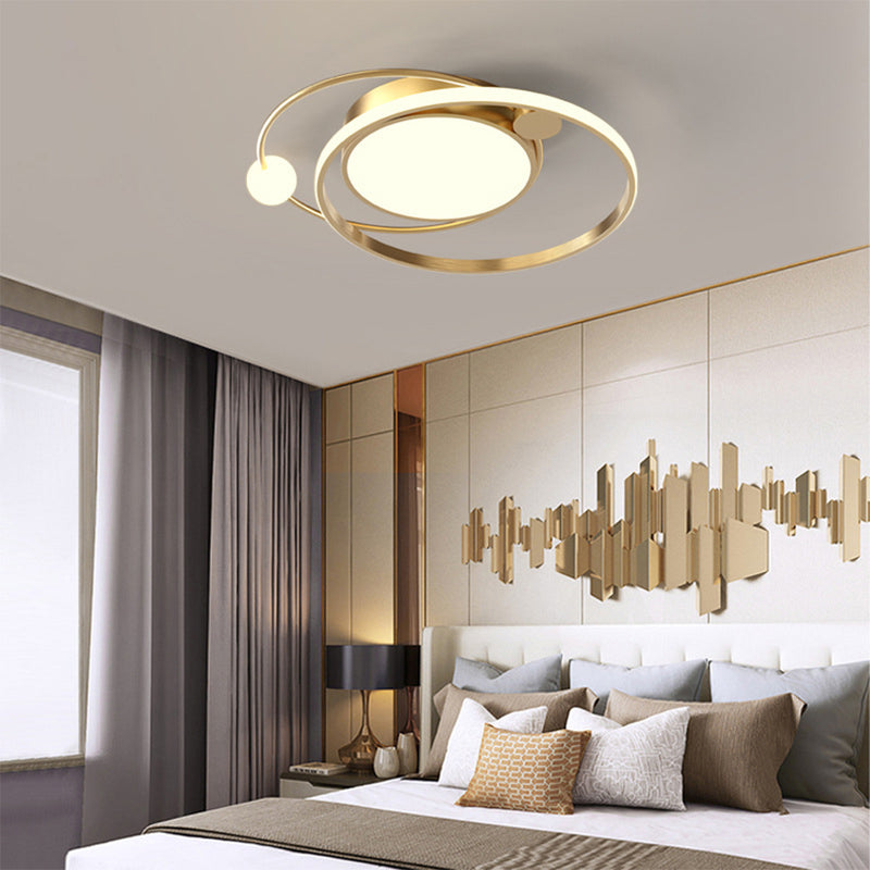 Lampsmodern Modern Artistic Metal Round LED Ceiling Light Flush Mount ...