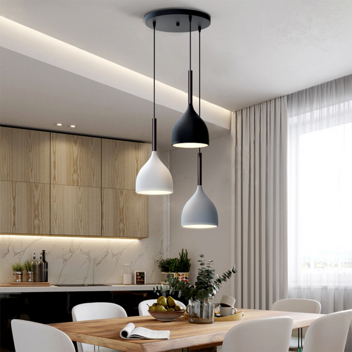 Lampsmodern Modern Metal Triple Pendant Lights Single-Head Lamp For Island