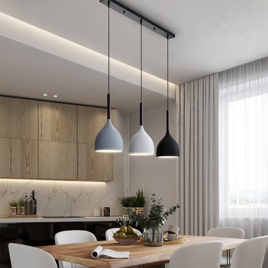 Lampsmodern Modern Metal Triple Pendant Lights Single-Head Lamp For Island