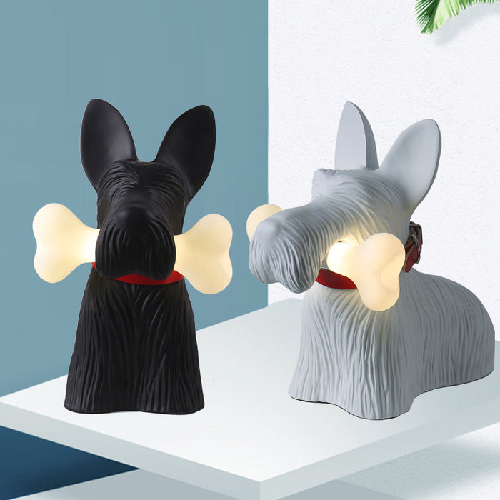 Lampsmodern Modern Resin Cartoon Dog Table Lamp Creative Animal Desk Lamp