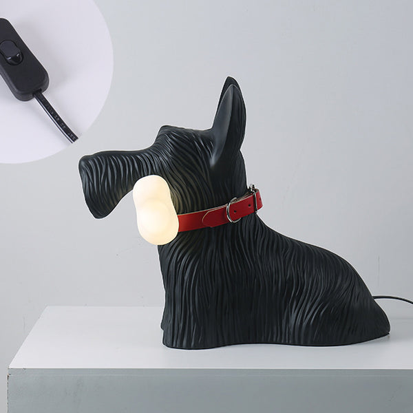 Lampsmodern Modern Resin Cartoon Dog Table Lamp Creative Animal Desk Lamp