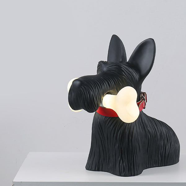 Lampsmodern Modern Resin Cartoon Dog Table Lamp Creative Animal Desk Lamp