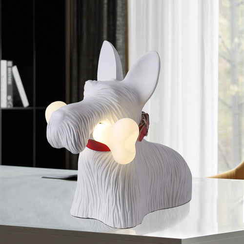 Lampsmodern Modern Resin Cartoon Dog Table Lamp Creative Animal Desk Lamp