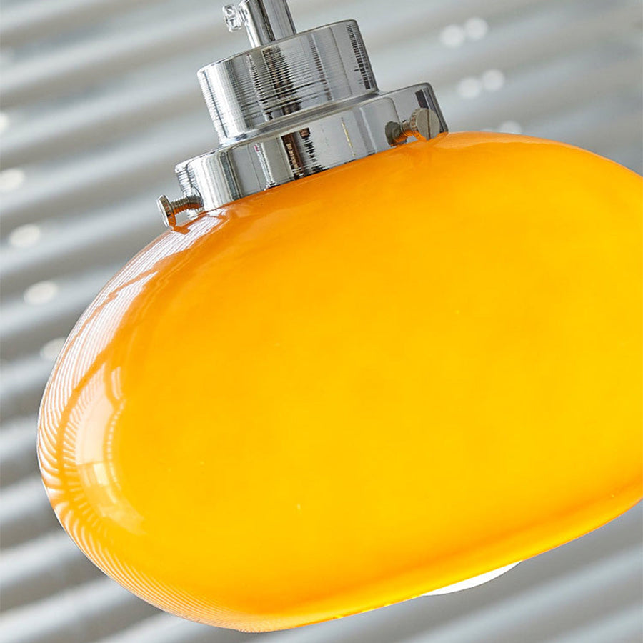 Lampsmodern Pendant Light Bauhaus Medieval Yellow Glass Pendant Light ...