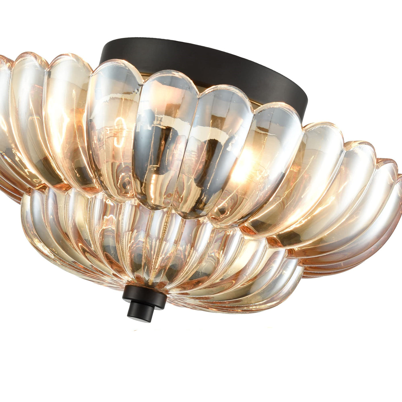 Lampsmodern Ceiling Light Vintage Amber Glass Semi-Flush Shades Of Light