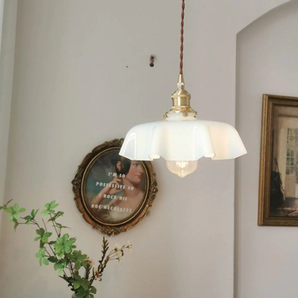 Pendant Light Modern Pendant Light Romantic Small Ribbon Edge Glass ...