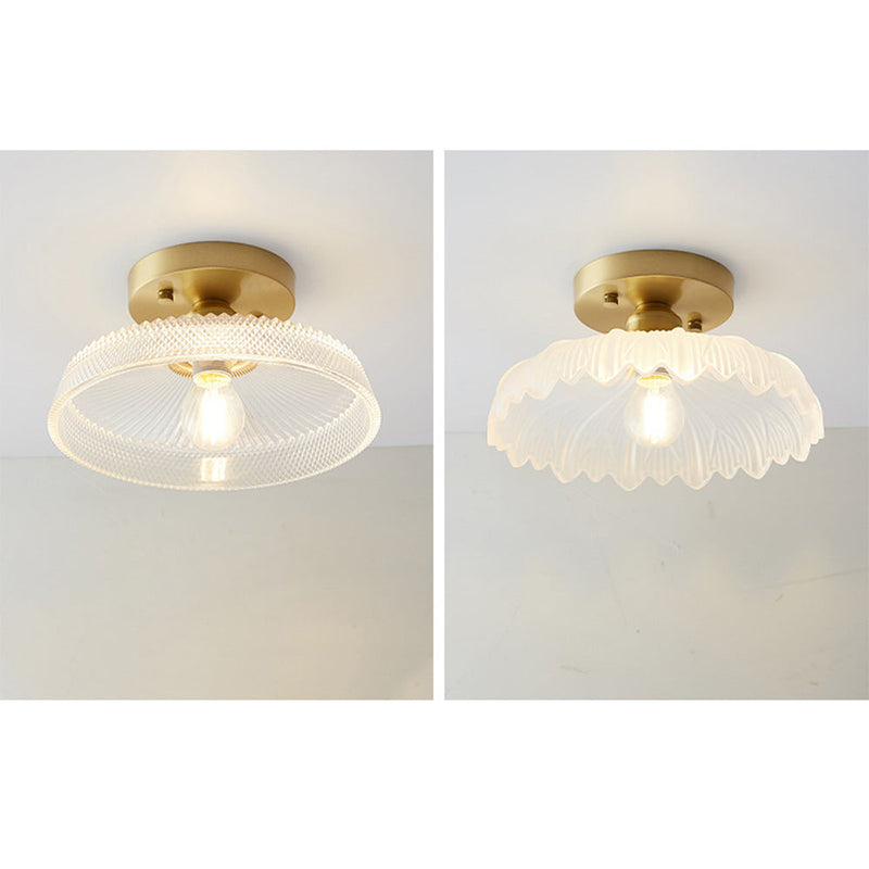Ceiling Light Simple Glass Semi Flush Mount Lighting Modern