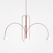 Pendant Light Red Long Line Type Metal Art Deco Pendant Lights