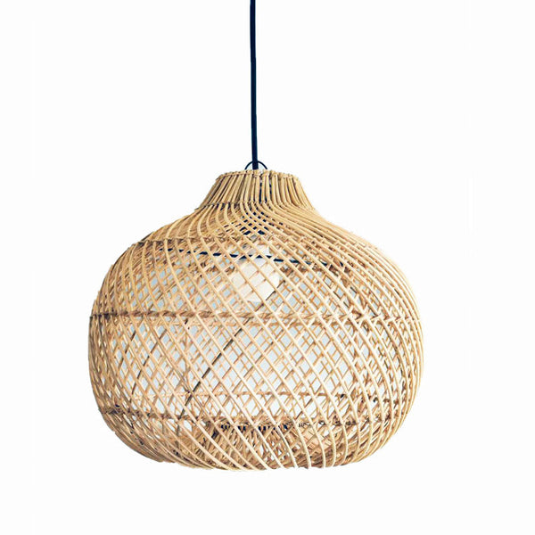 Lampsmodern Pendant Light Handmade Wicker Rustic Woven Pendant Lamp