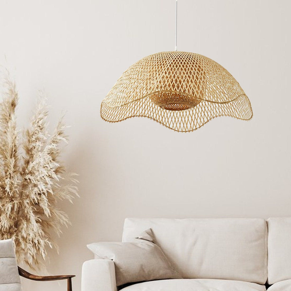 Lampsmodern Pendant Light Bamboo Woven Hanging Lighting