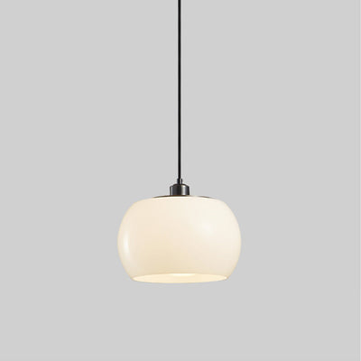 Lampsmodern Vintage Milk White Glass Pendant Light Metal Hanging Light ...