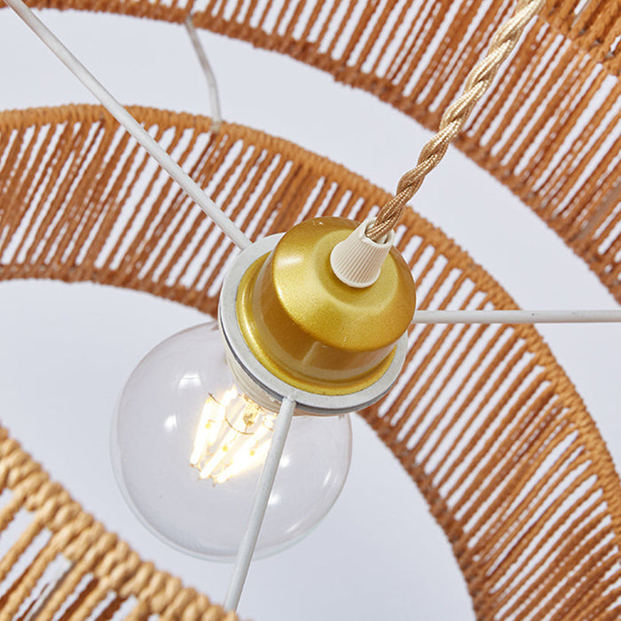 Lampsmodern Pendant Light Weave Rope Pendant Light Fixture Retro ...