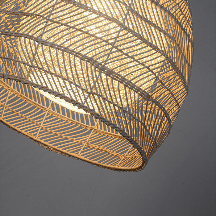 Lampsmodern Pendant Light Vintage Rattan Handwoven Basket Lamp Fixtures