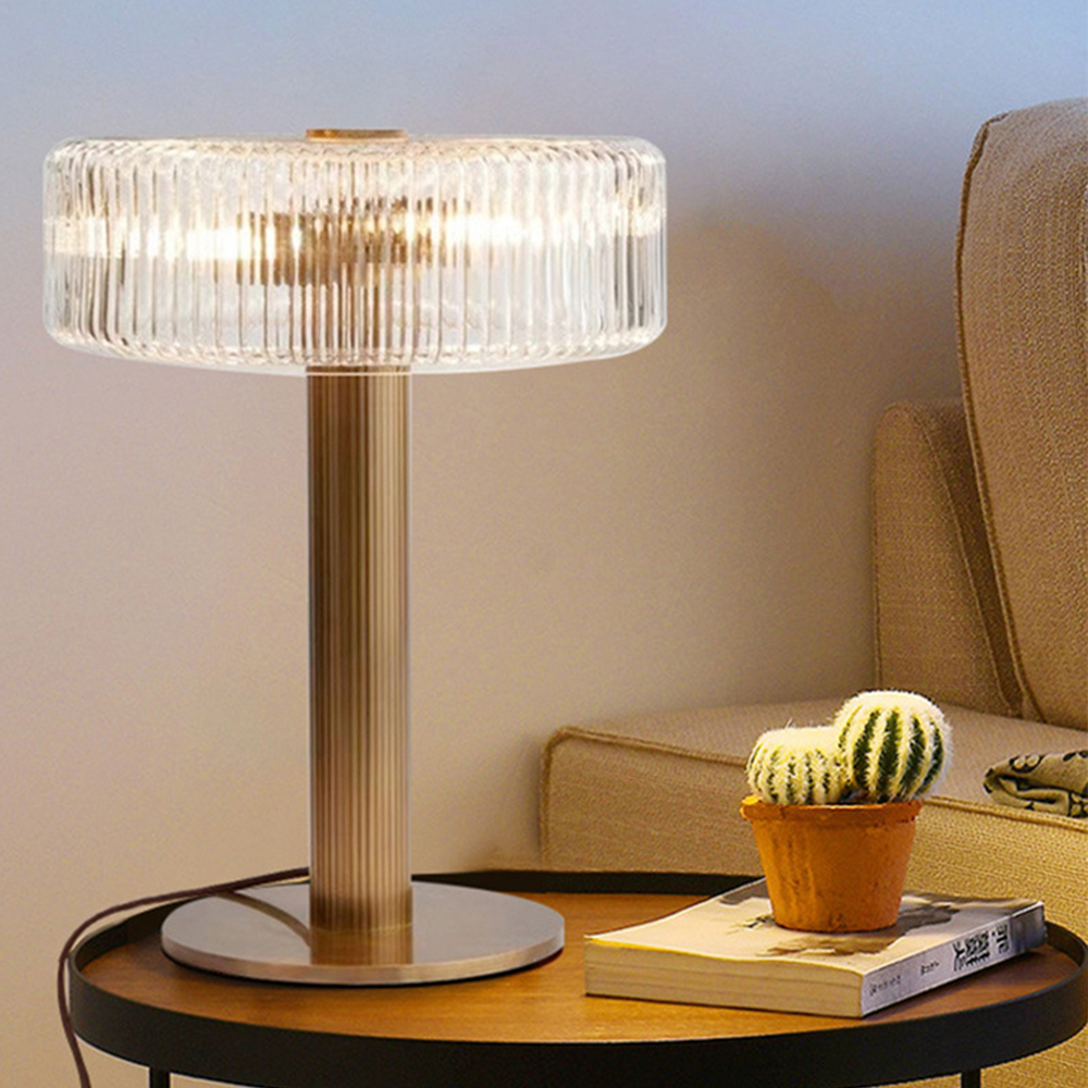 Gold Table Light Glass Table Lamp Modern Table Light for Bedroom