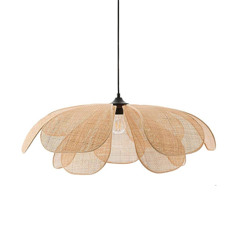 Lampsmodern Pendant Light Rattan Petal Ceiling Light Rustic Lamp Shade ...