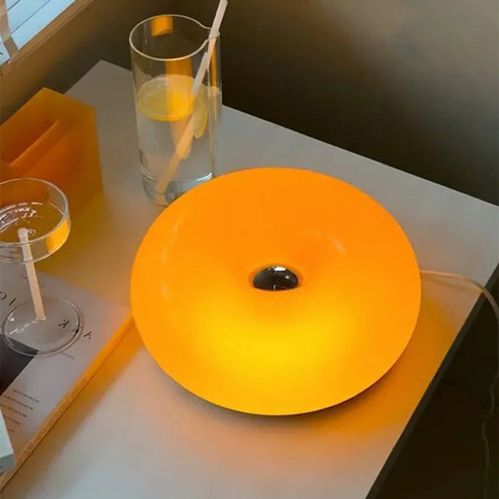 Lampsmodern Orange Table Light Donut Table Light Glass Table Lamp