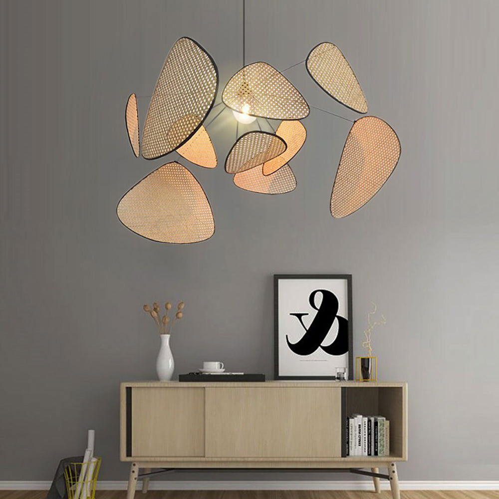 Lampsmodern Pendant Light Irregular Shape Rattan Pendant Lamp Kitchen ...
