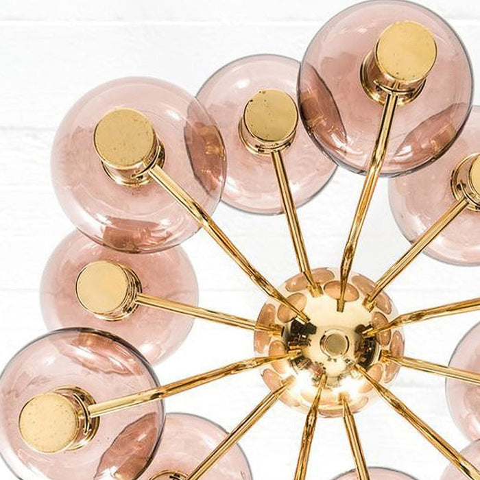 Modern Chandelier Glass Chandelier Light fixtures Pink Hanging ...