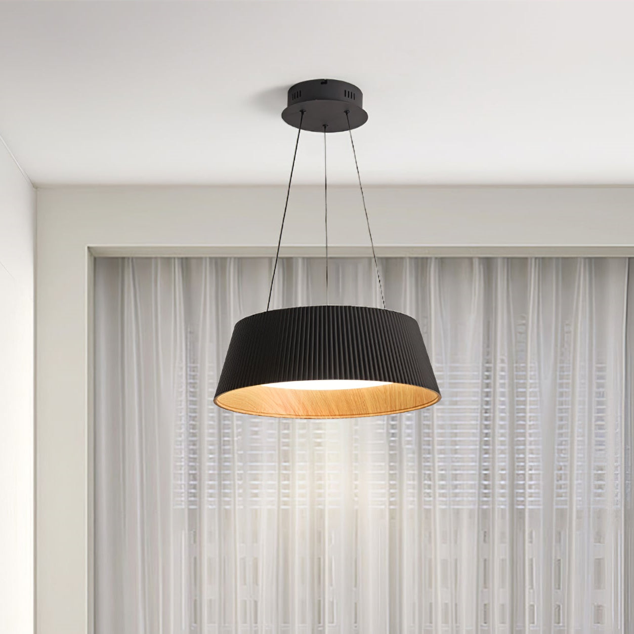 Lampsmodern Pendant Light Modern Ribbed LED Pendant Light For Kitchen ...