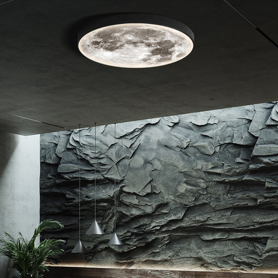 Lampsmodern Flush Mount Ceiling Light Creative Led Moon Light Shade ...