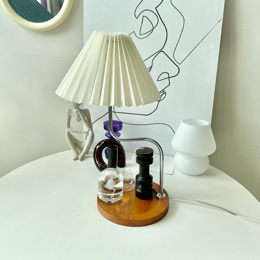 Vintage Solid Wood Table Lamp For Home Decor