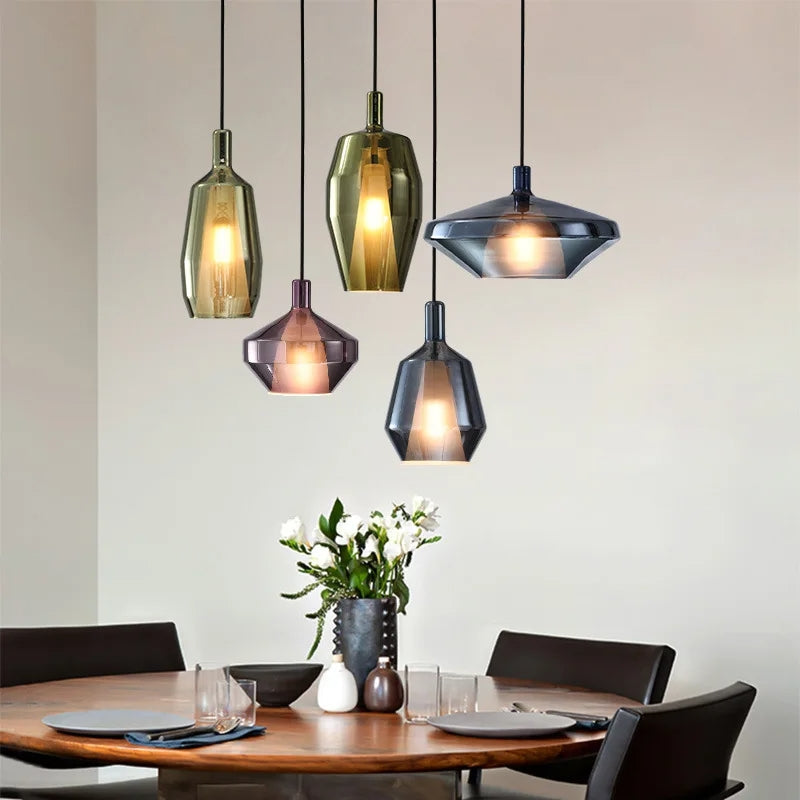 Lampsmodern Glass Pendant Light Modern Multicolored Glass Pendant Lamp ...